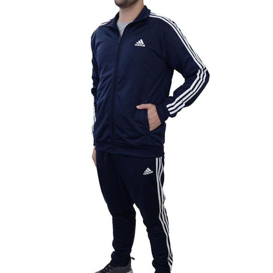 Conjunto Agasalho Masculino Adidas Essentials Azul - HZ2220 - Azul ...