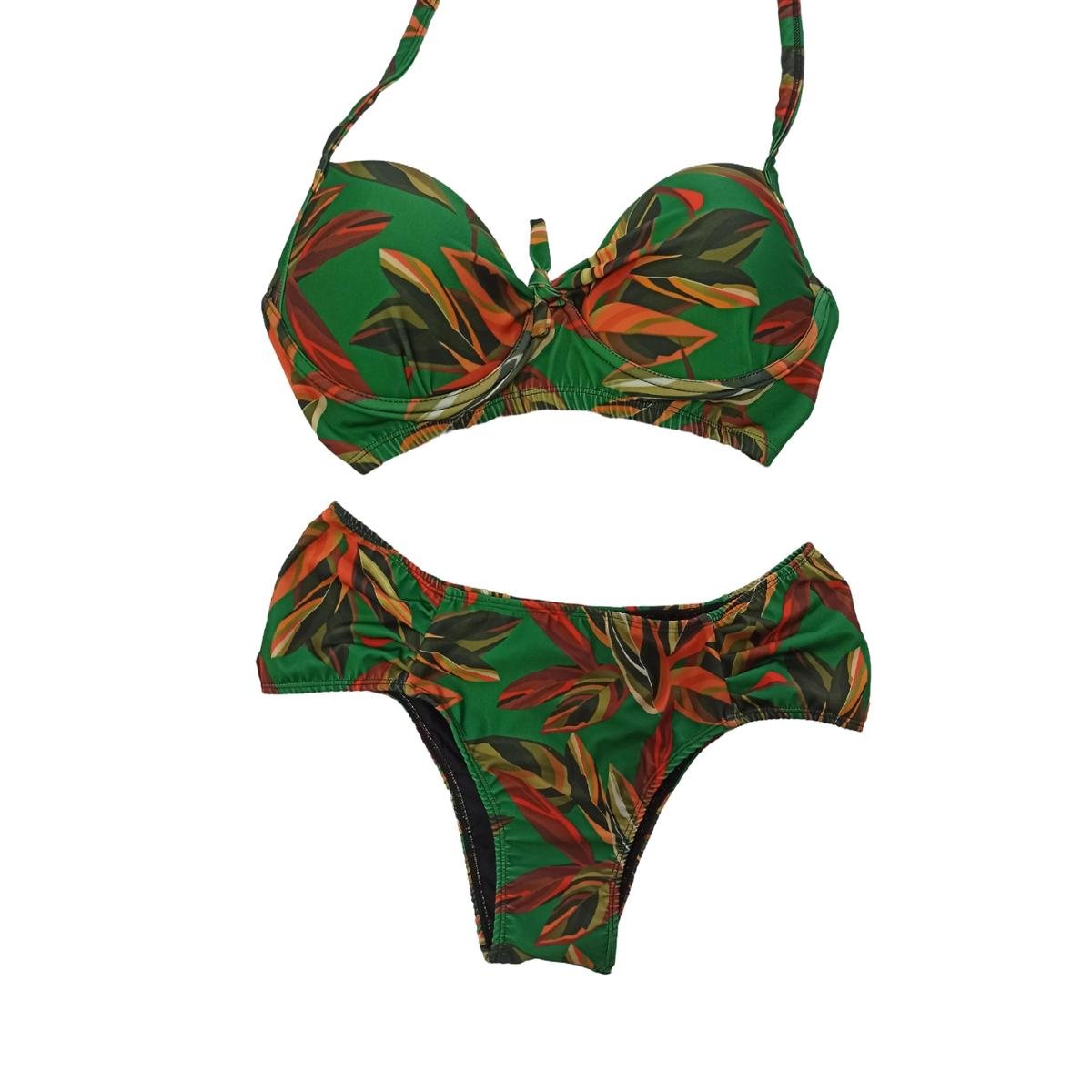 Conjunto biquíni feminino plus size com bojo sustentação estampado P ao ...