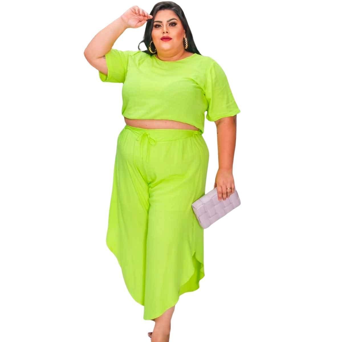 Conjunto Feminino Lara Plus - Verde | Netshoes