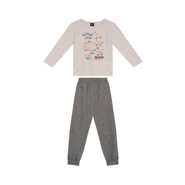 Conjunto Infantil Camiseta e Calça Guloseima - Cinza | Netshoes