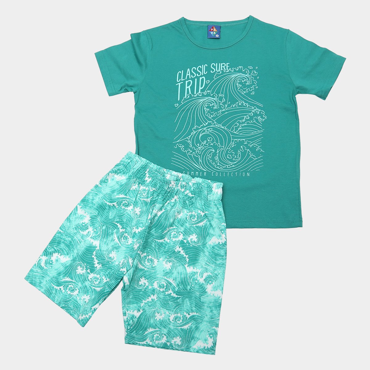 Conjunto Infantil Pipa Classic Surf Masculino - Verde | Netshoes