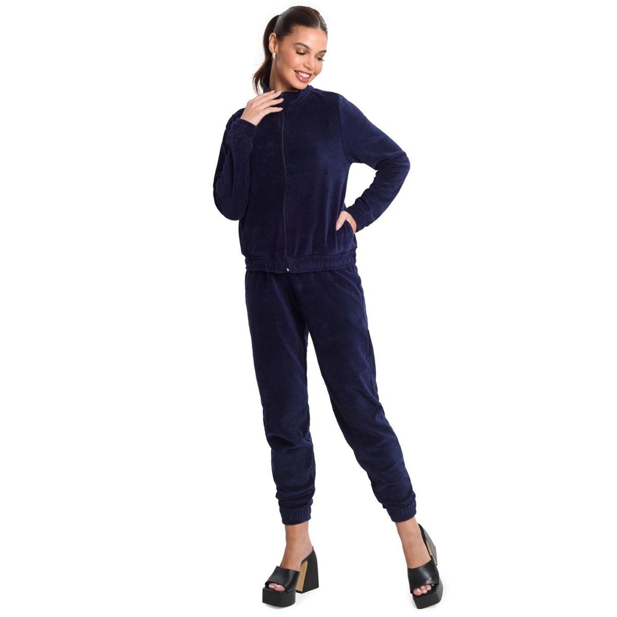 Conjunto Plush Feminino Rovitex Azul - Azul | Netshoes