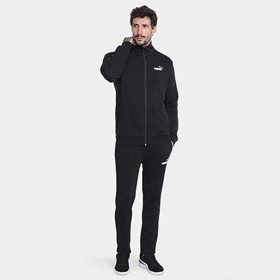 Conjunto Puma Clean Sweat Suit TR Masculino - Preto | Netshoes