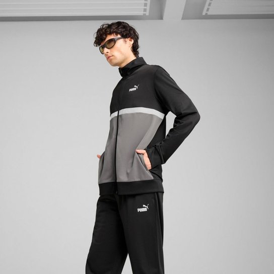 Conjunto Puma Poly Colourblock Masculino - Preto | Netshoes