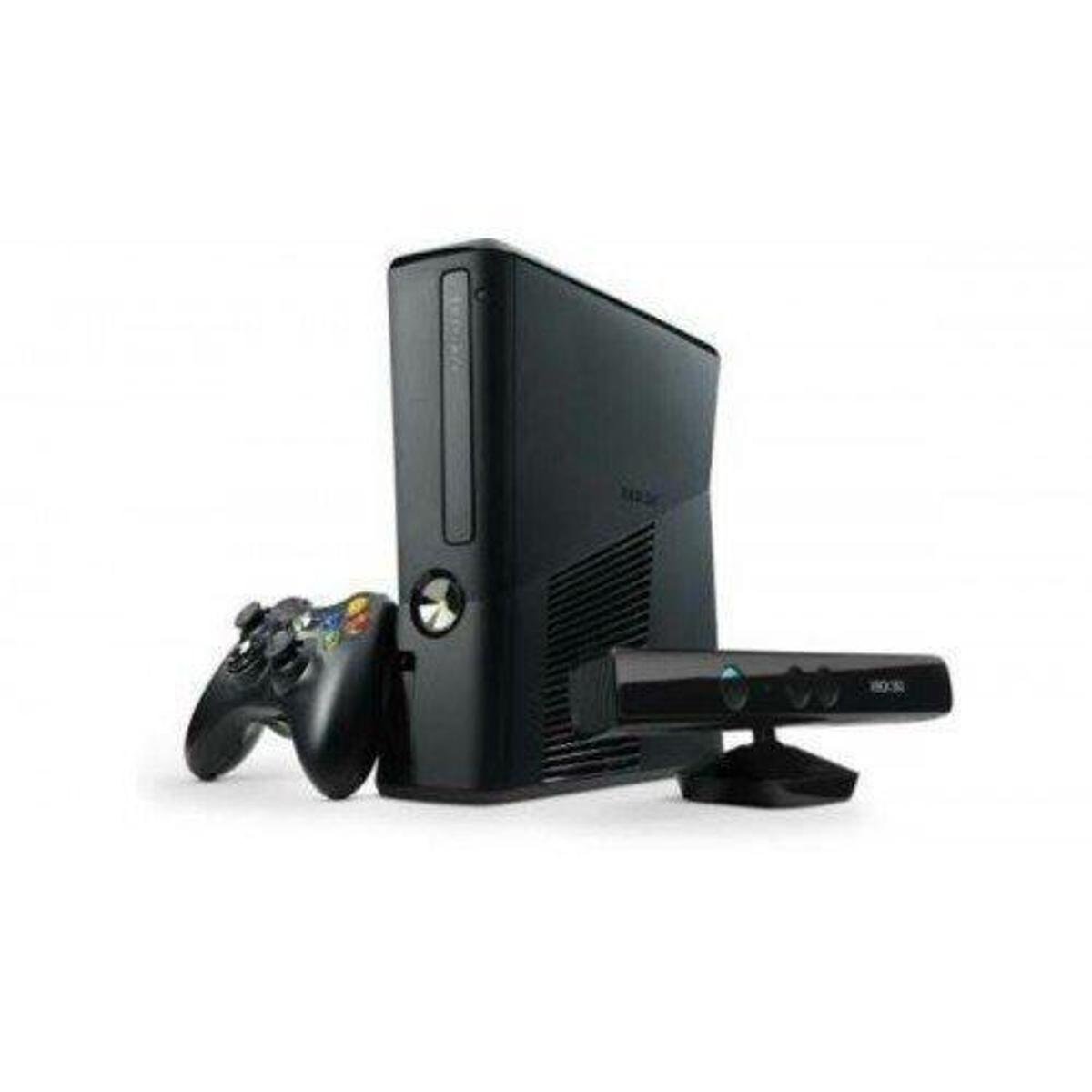 Console Xbox 360 Slim 250GB + Kinect Standard Cor Matte Black + 1 Controle Sem fio - Preto ...