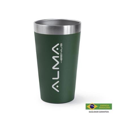 Copo Térmico Aço Inox 473Ml Alma Genius Verde - Verde | Netshoes