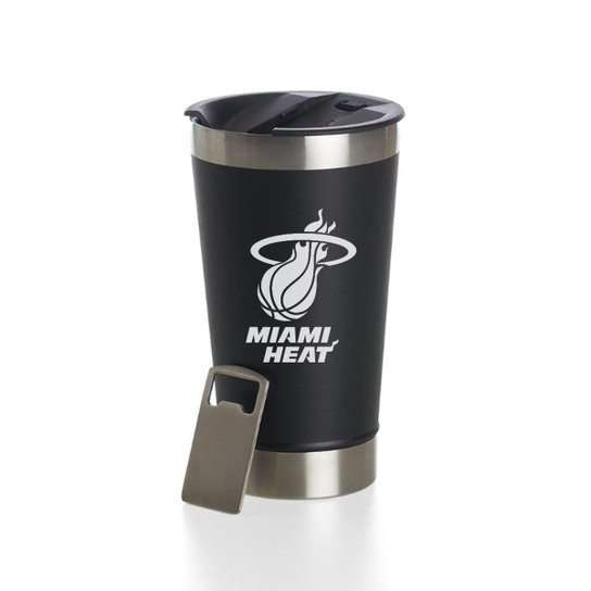 Copo Térmico NBA Miami Heat 500ML Oficial - Preto | Netshoes