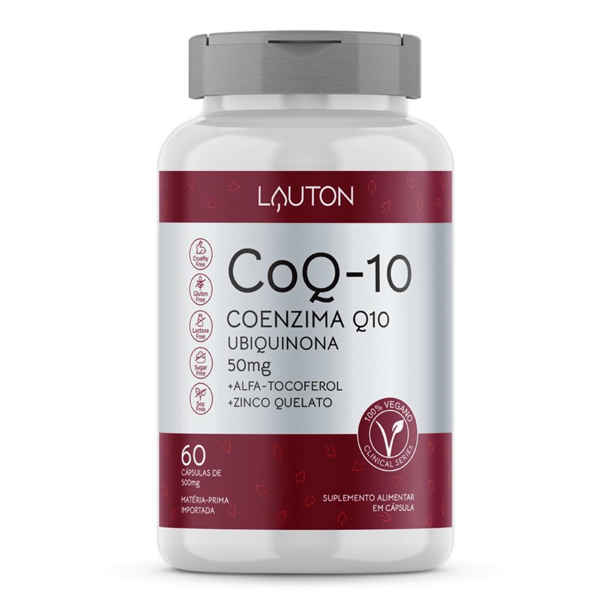 CoQ-10 Coenzima Q10 Ubiquinona 50mg 60 Cápsulas Lauton - undefined ...