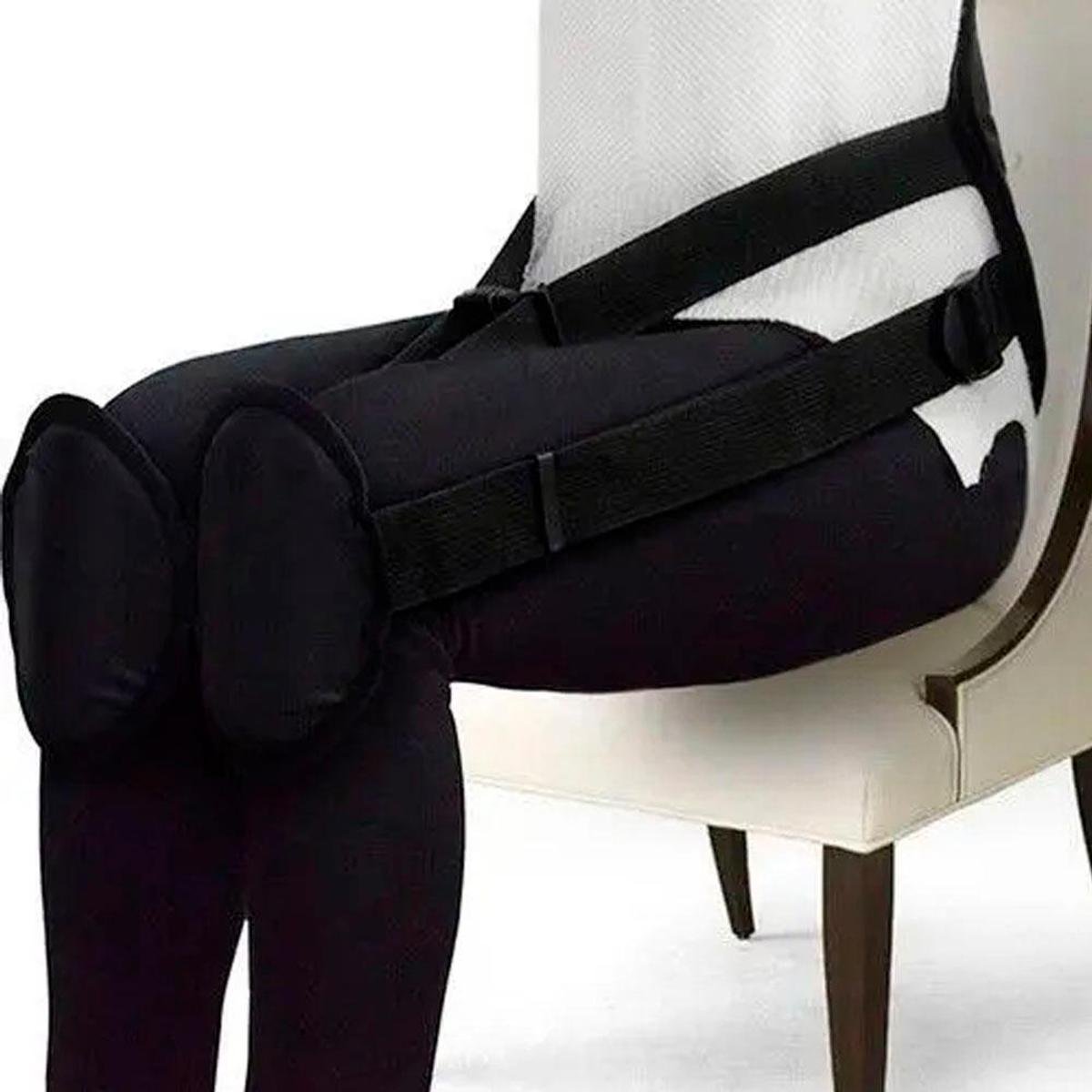 CORRETOR POSTURAL AJUSTAVEL CADEIRA CINTA REGULÁVEL PERNA - Preto ...