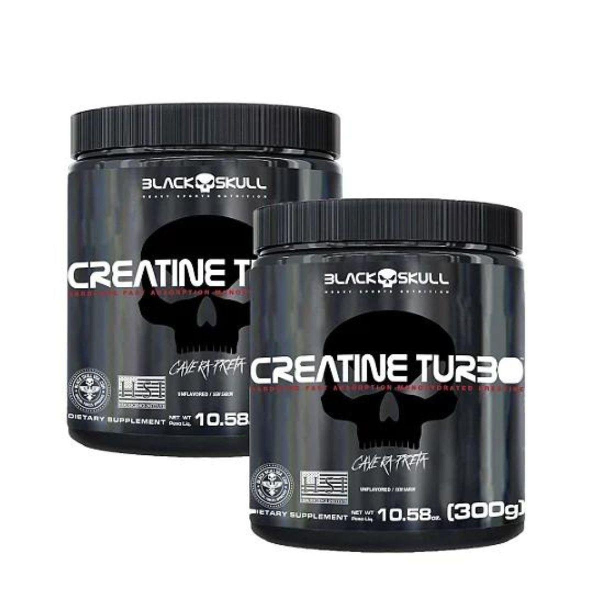 CREATINA BLACK SKULL CREATINE TURBO 300G 01 - Preto | Netshoes