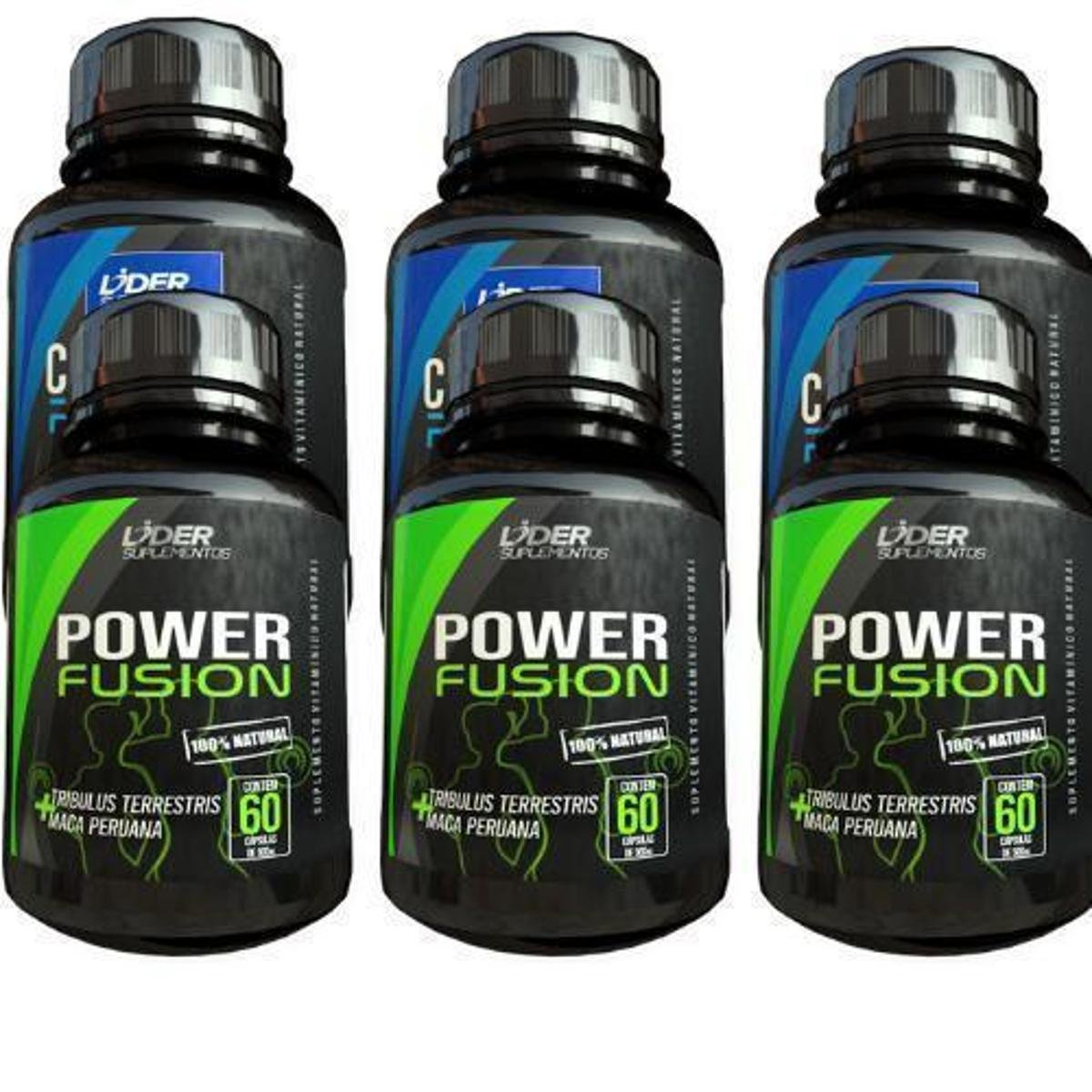 Creatina e Power Fusion - 60 cápsulas De 500mg kit com 6 potes ...