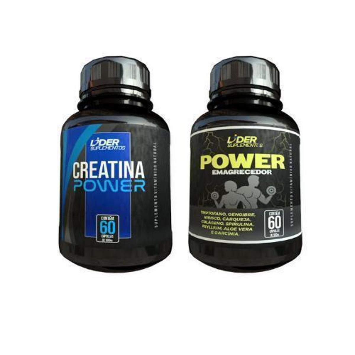 Creatina e Power r - 60 cápsulas De 500mg kit com 2 potes - undefined ...