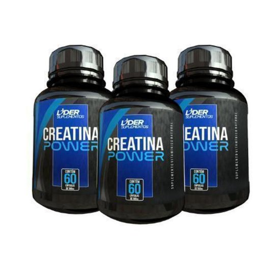 Creatina Power - 60 Cápsulas De 500Mg Kit Com 3 Potes - undefined ...