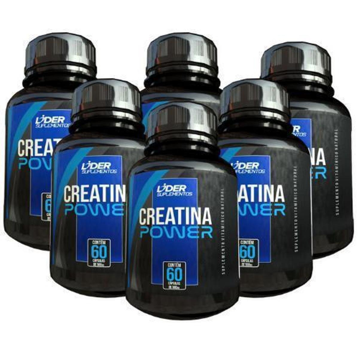 Creatina Power - 60 Cápsulas De 500Mg Kit Com 6 Potes - undefined ...