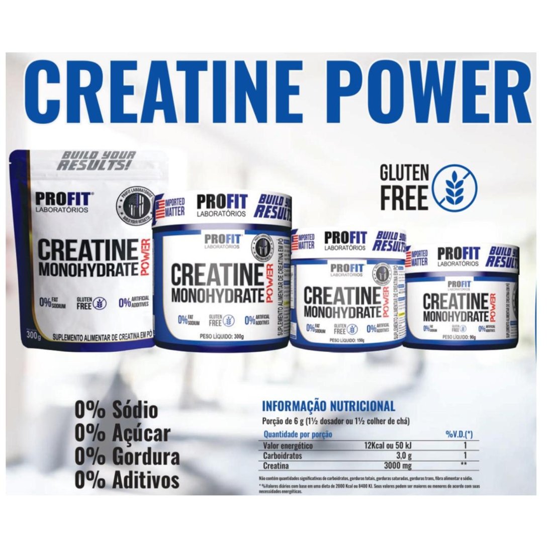 Creatina power monohidratada 150G-Profit Labs - Natural | Netshoes