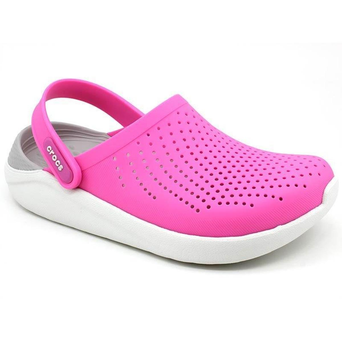 Crocs Clog Lite Ride Feminino - Coral | Netshoes