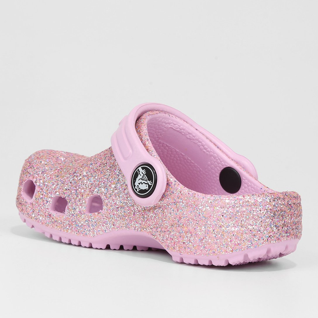 Crocs Infantil Classic Glitter Clog K Menina - Branco | Netshoes
