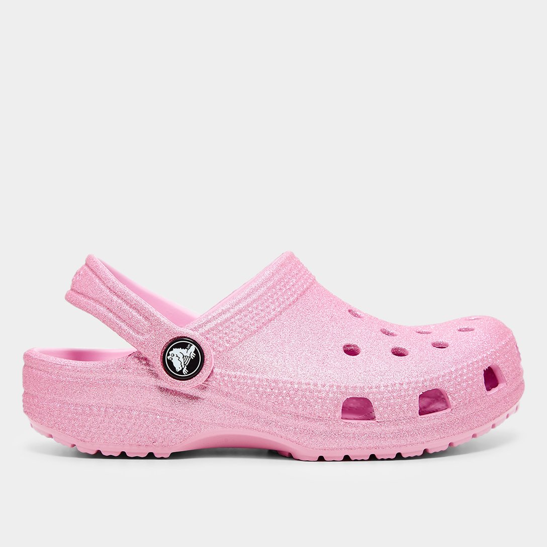 Crocs Infantil Classic Glitter Clog K Menina - Pink | Netshoes
