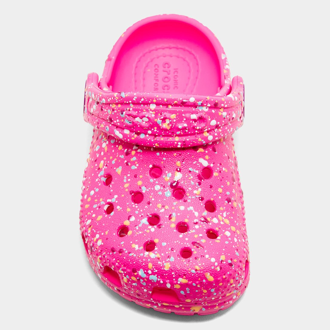 Crocs Infantil Classic Paint Splatter Clog - Pink | Netshoes
