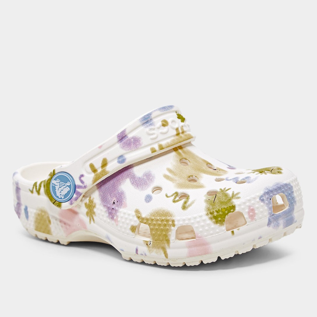 Crocs Infantil Pastel Pets Clog K Menina - Branco | Netshoes