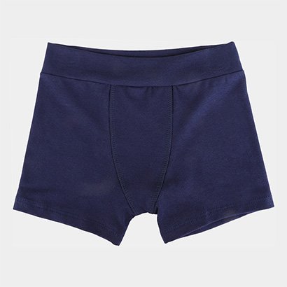 Cueca Boxer Infantil Brandili Lisa Menino - Marinho | Netshoes