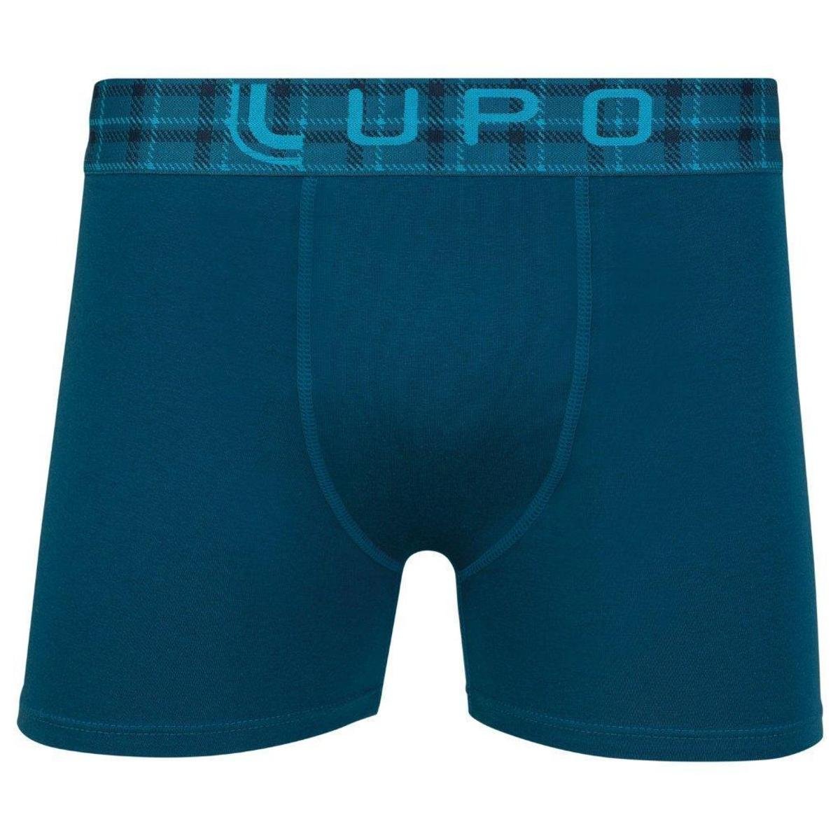 Cueca Boxer Lupo Algodão Com Elastano Cós Largo - Preto | Netshoes