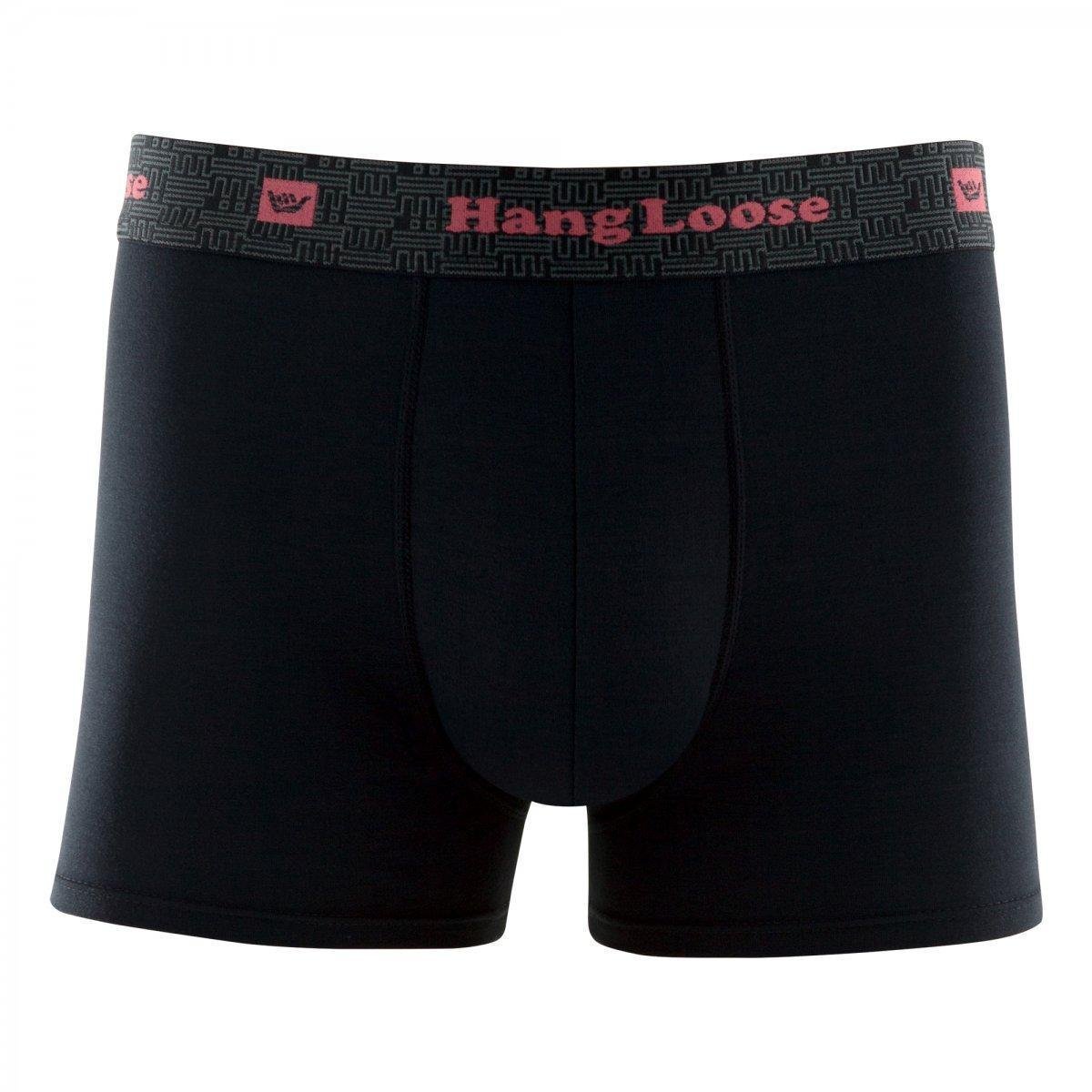 Cueca Boxer Modal Hang Loose Masculino Adulto Original - Preto | Netshoes