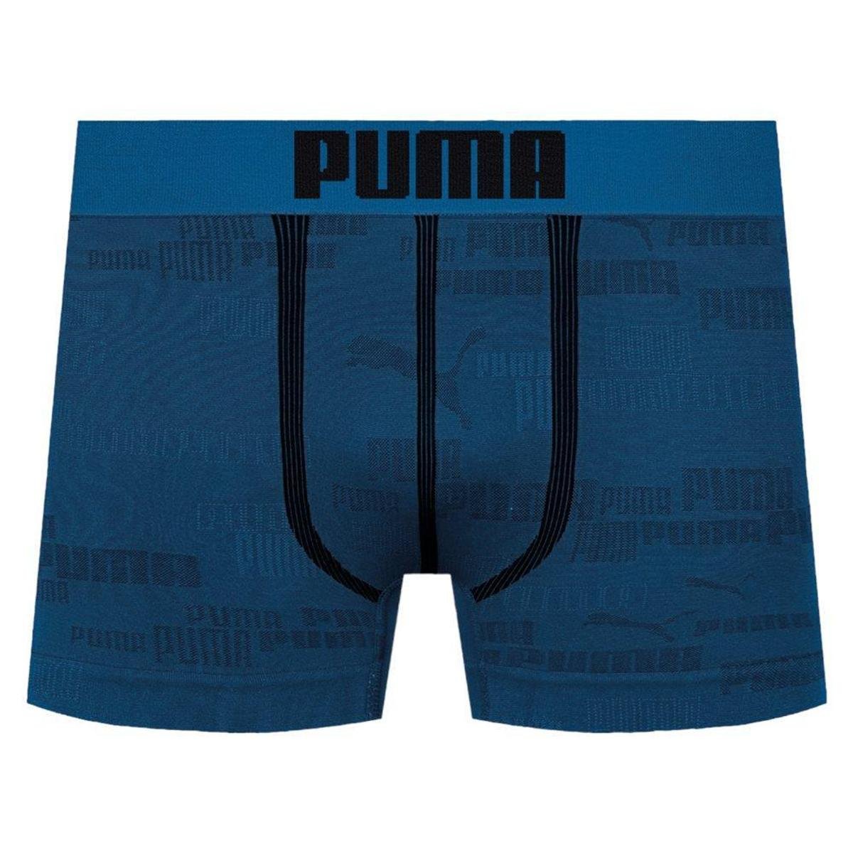 Cueca Boxer Puma Sem Costura Masculina - Azul | Netshoes