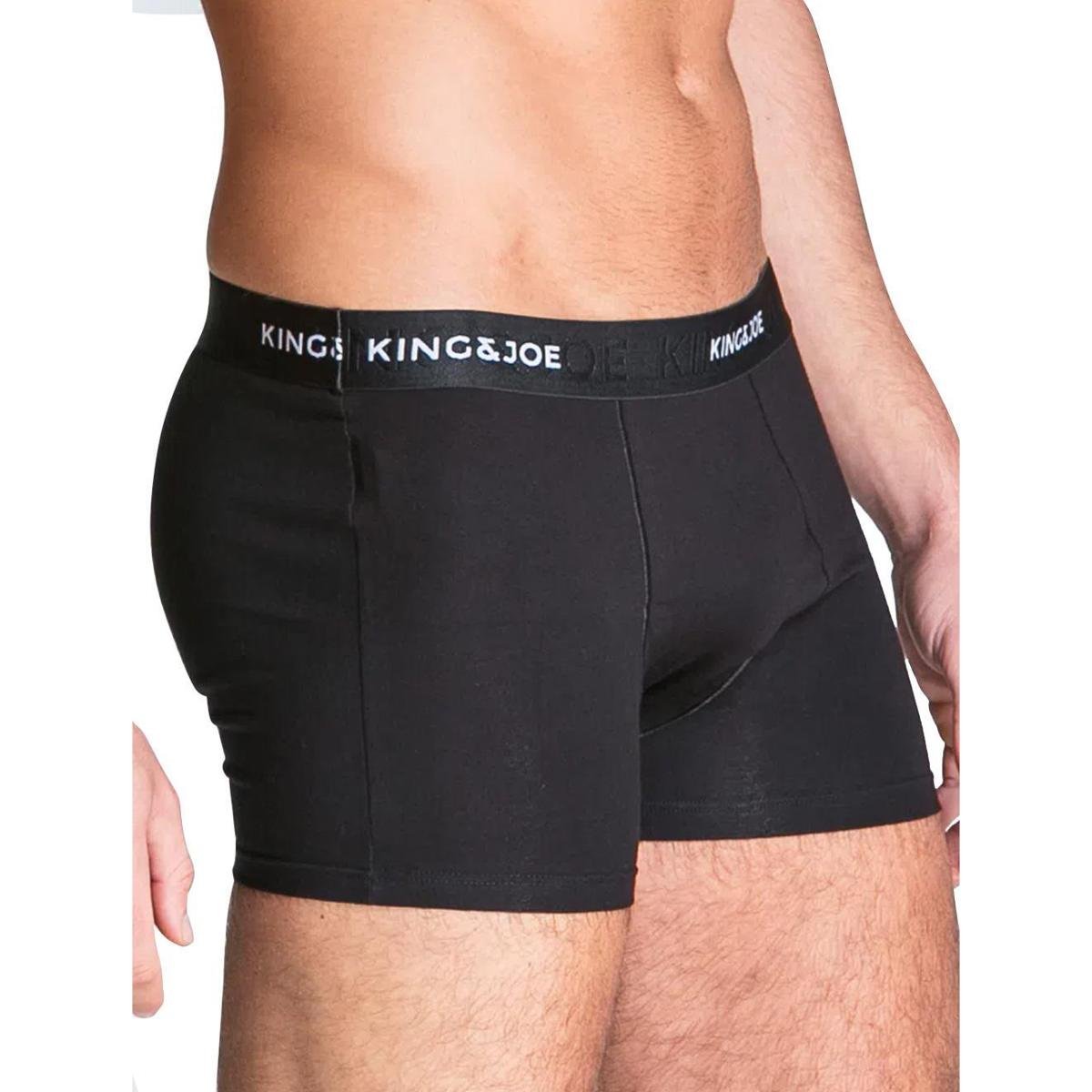 Cueca King & Joe Boxer Lisa Black Waist Logo Preta Pack 2UN - Preto | Netshoes