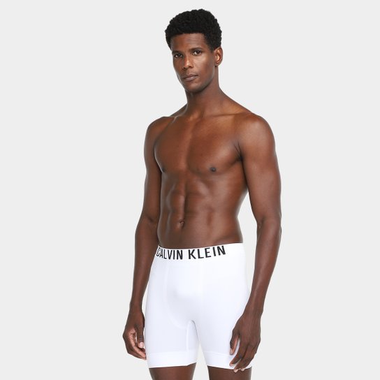 Cueca Long Boxer Calvin Klein Intense Power Seamless Masculina - Branco ...