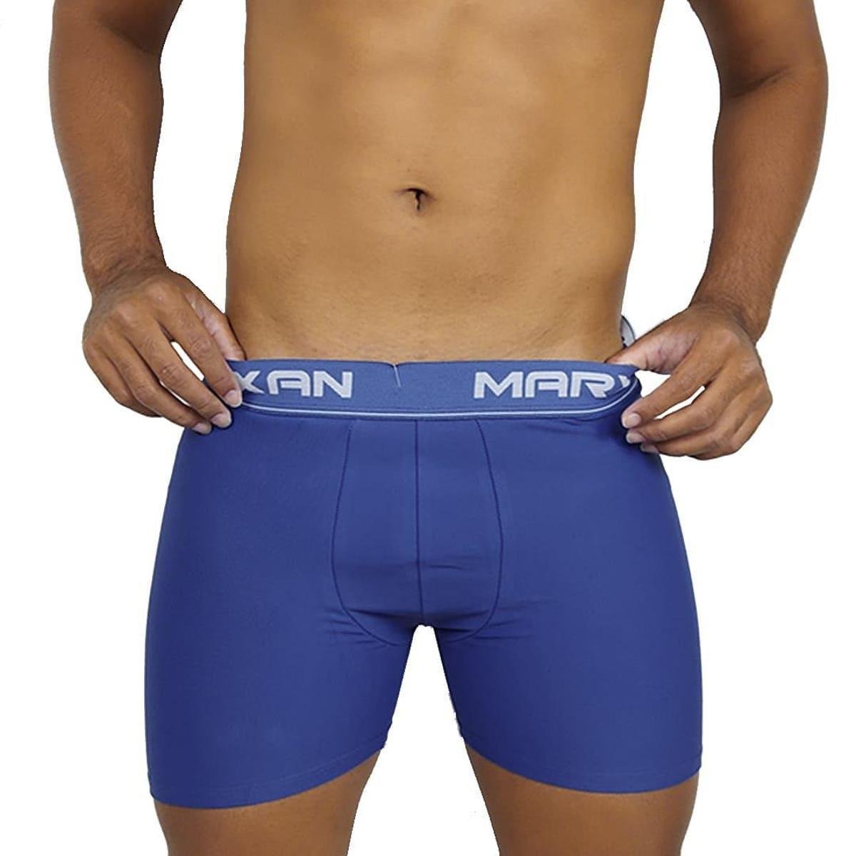 Cueca Marxan Boxer Lisa Microfibra - Azul | Netshoes