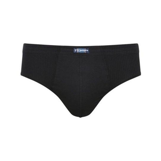 Cueca Plus Size Slip Algodão Lisa Torp - Preto | Netshoes