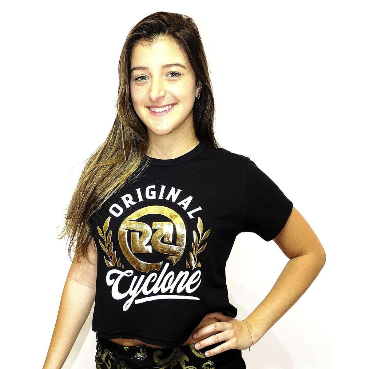 Cyclone Baby Look Logo Original Metal PRETO G/L - Preto | Netshoes