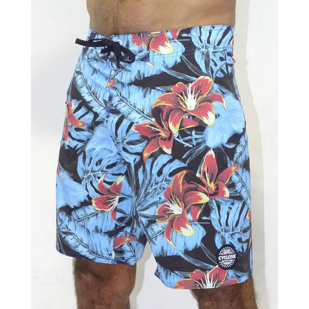 Cyclone Bermuda Água Stretch Amazon AZUL 42 - Azul | Netshoes