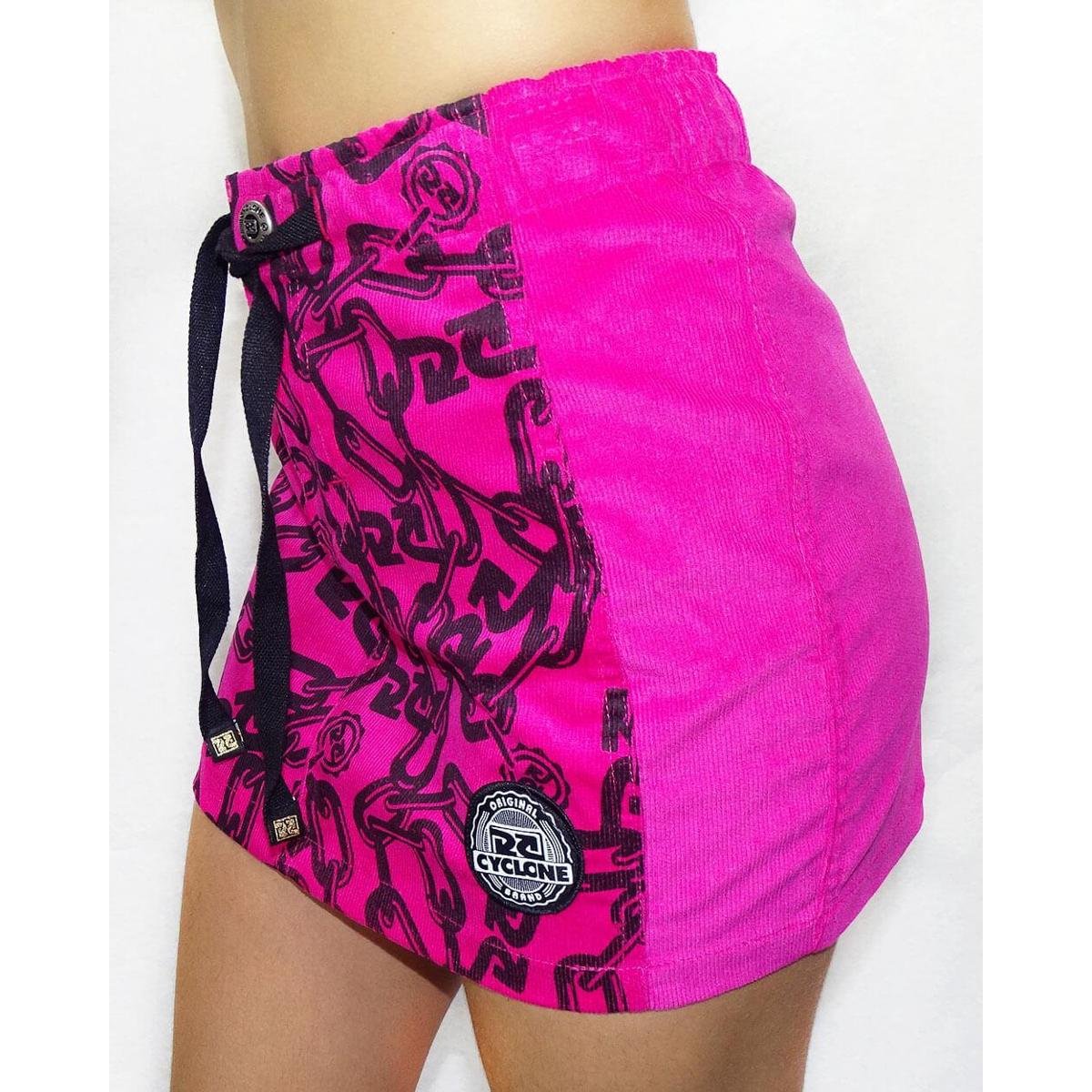 Cyclone Saia Veludo Big Corrente Light BRANCO P/S - Rosa | Netshoes