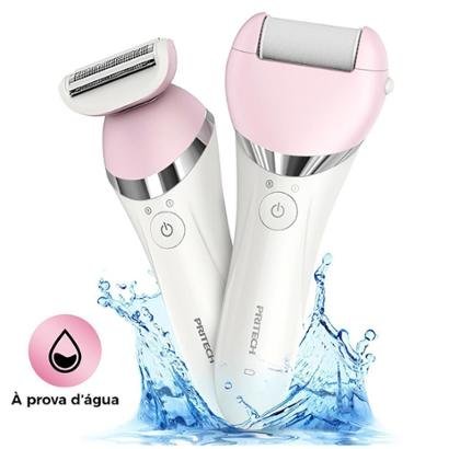 Depilador Feminino Corporal Elétrico Íntimo 2 Em 1 Removedor de Calos ...