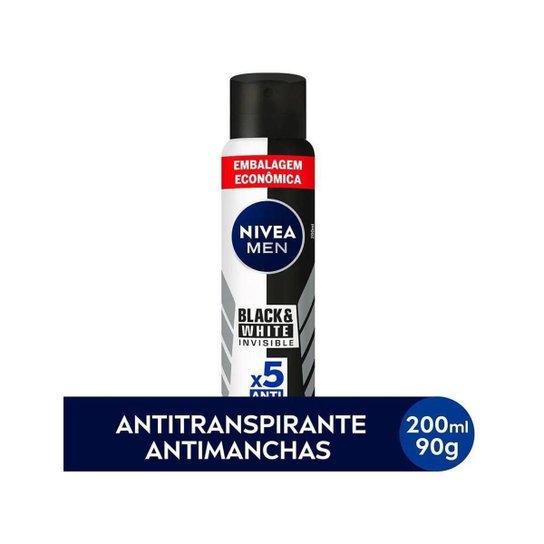 Desodorante Antitranspirante Aerossol Nivea Invisible Men 48 Horas ...