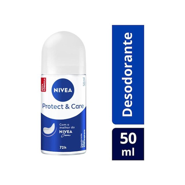 Desodorante Nivea Roll On Protect & Care Feminino 50ml - Incolor | Netshoes