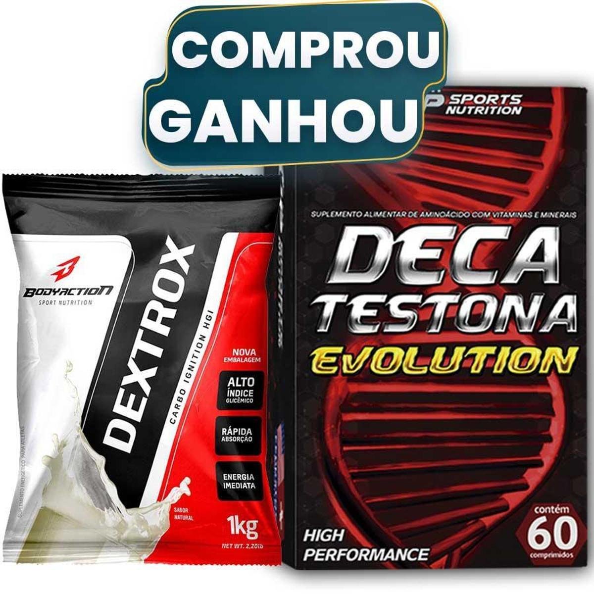 Dextrose Suplemento Dextrox 1kg + Deca Testona Evolution - Natural ...