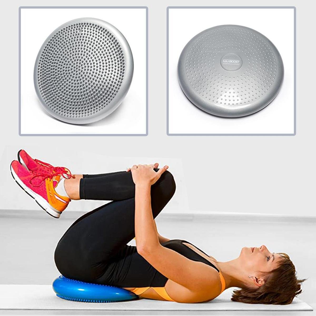 Disco De Pilates Cinza Equilíbrio Inflável Balance Maxboost - Cinza ...