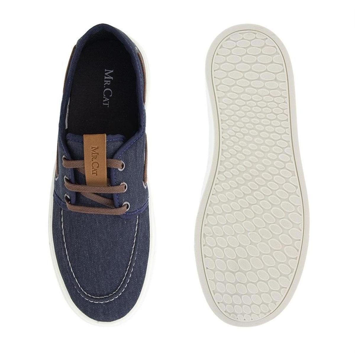 Dockside MR. Cat Masculino Pespontos Tecido Marinho - Marinho | Netshoes