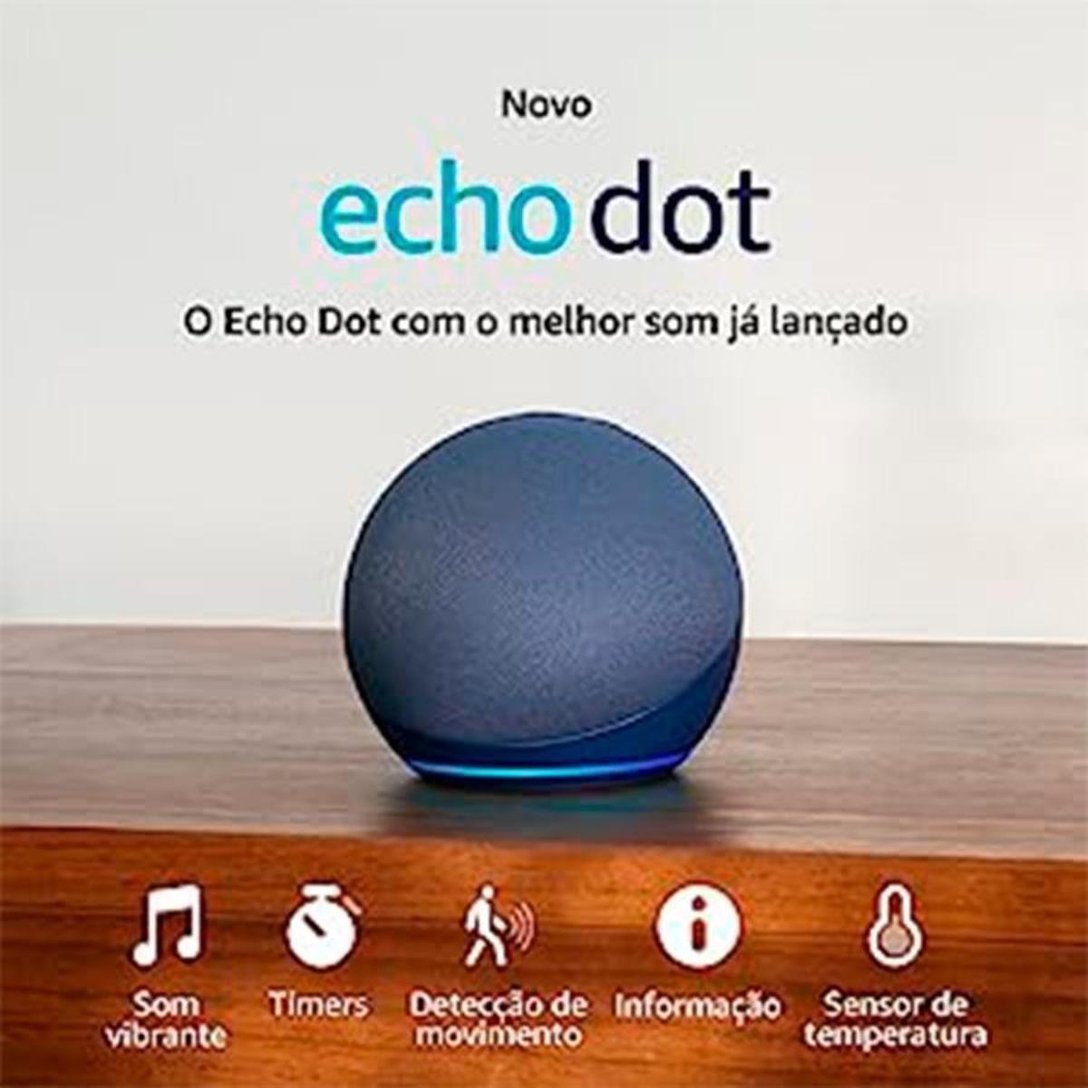 Echo Dot 5ª geração Amazon, com Alexa, Smart Speaker, Azul - B09B8QFYZ2 ...