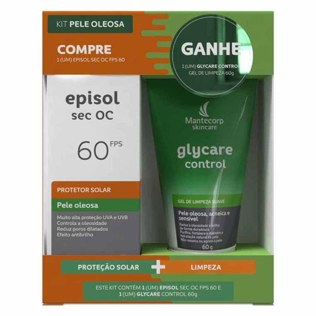 Episol Pele Oleosa Kit - Protetor Solar Sec Oc FPS60 + Gel de Limpeza ...