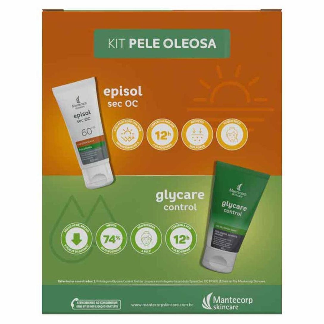 Episol Pele Oleosa Kit - Protetor Solar Sec Oc FPS60 + Gel de Limpeza ...