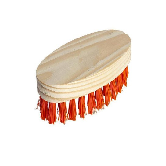 Escova Lava Roupa Oval Madeira - Colorido | Netshoes