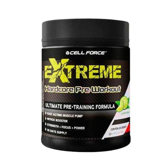 EXTREME HARDCORE PRE-WORKOUT 300 G - CELL FORCE (LIMÃO) - undefined ...
