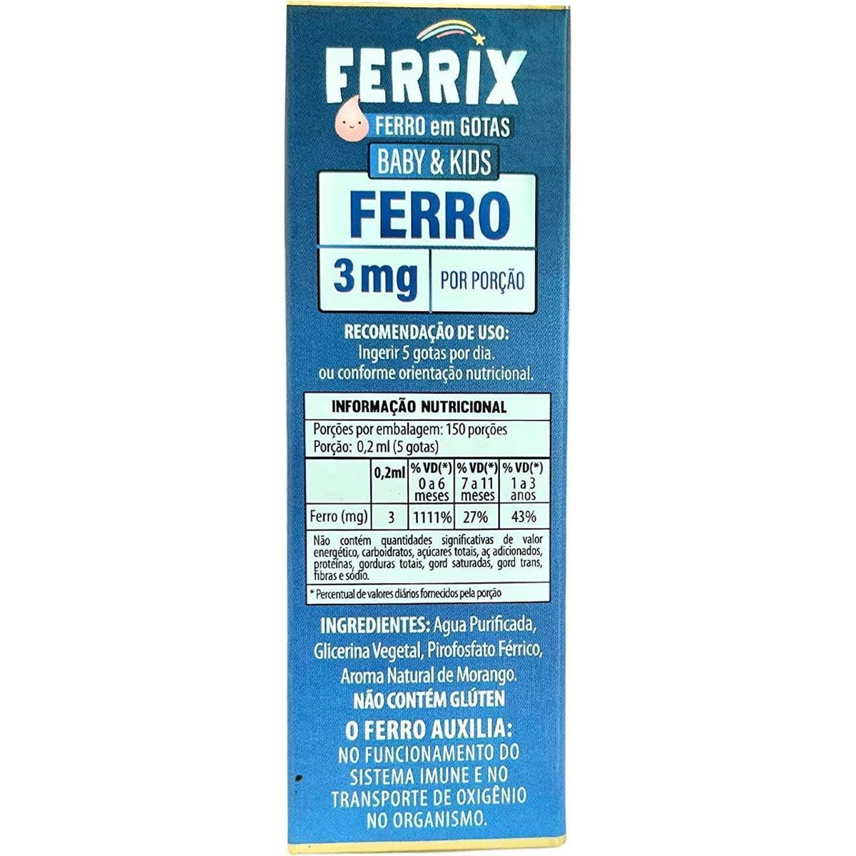 FERRIX Ferro em Gotas Kids 30ml Flora Nativa - Branco | Netshoes
