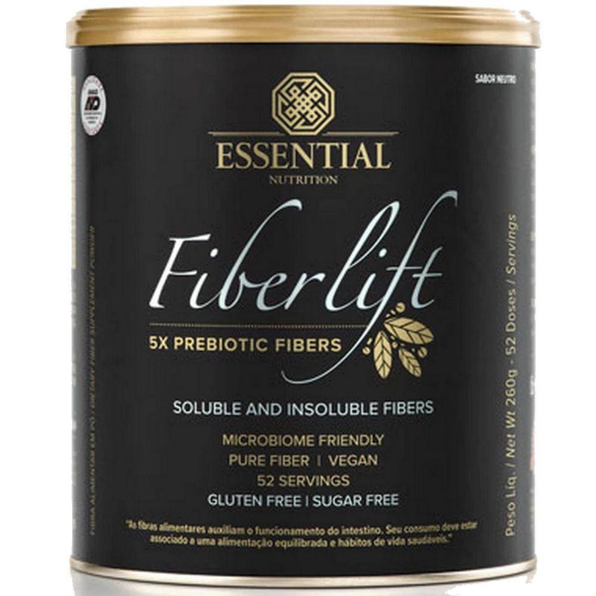 Fiberlift - Prebiótico Com 5 Tipos De Fibras - 260g - Essential ...
