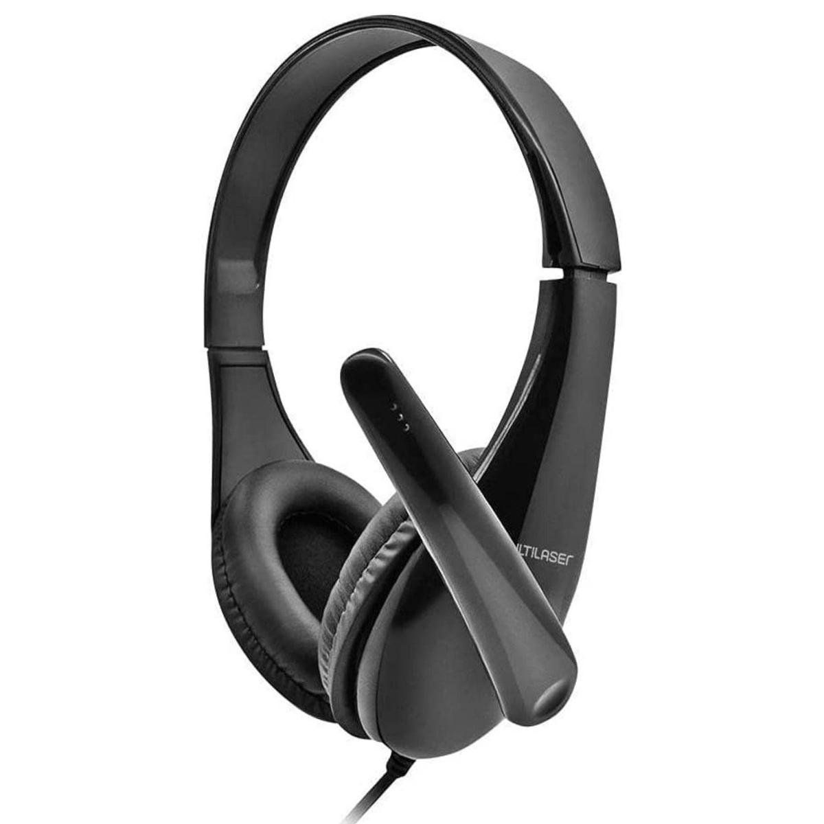 Fone Com Microfone Business Multilaser P2 100w Ph294 Preto - Preto | Netshoes