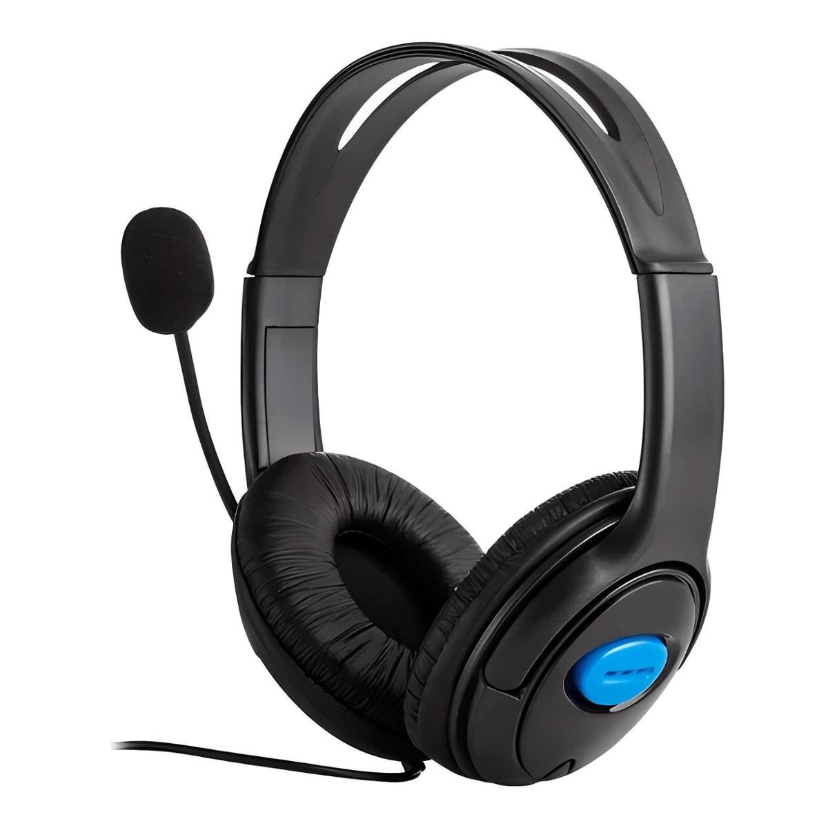 Fone De Ouvido P4 Com Microfone HeadSet Escritório Acústico - Preto | Netshoes